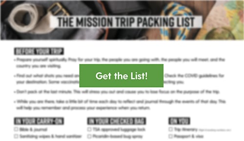 What to Pack for Your Next Mission Trip - World Gospel Mission